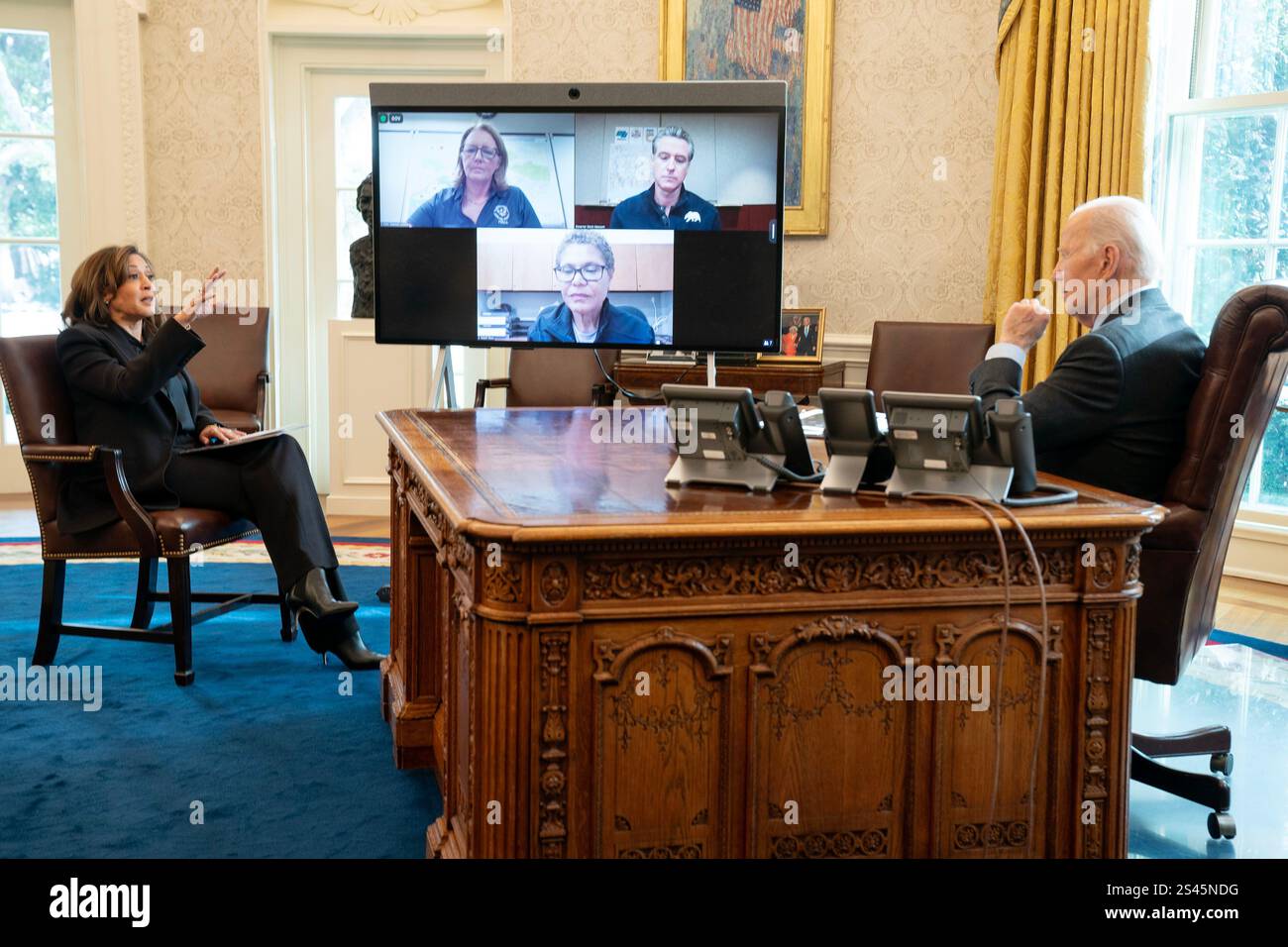 President Joe Biden, joined by Vice President Kamala Harris and White ...