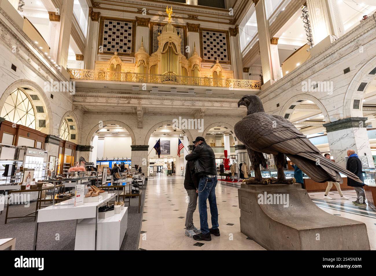 Bob Koherr, 64, and Walter Batt, 62, of Center City, Pa., share a ...