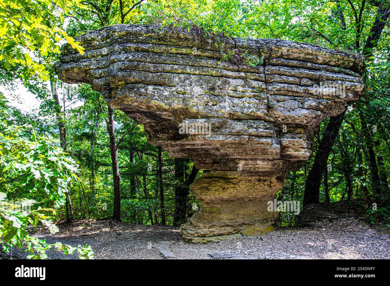 Famous Pivot Rock seen on Pivot Rock trail in Eureka Springs, Arkansas ...