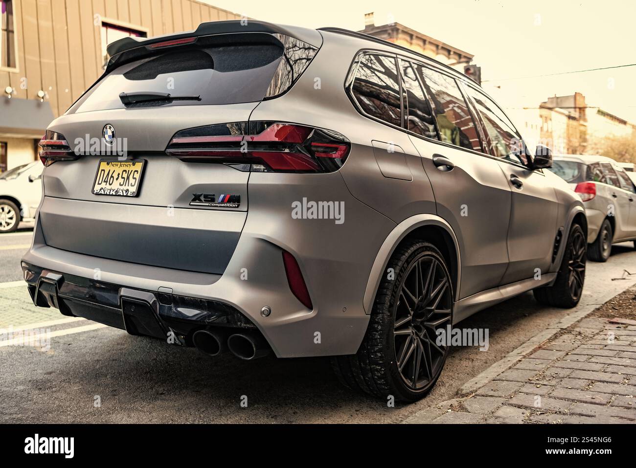 New York City, USA - March 15, 2024: BMW X5 modern grey car parked ...