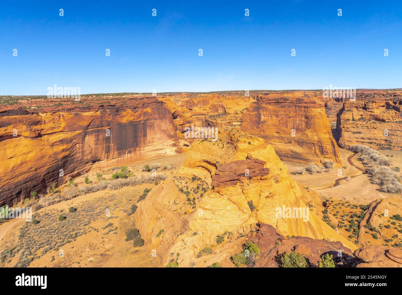 Face rock at Canyon de Chelly, Arizona, USA at dry season with deep ...
