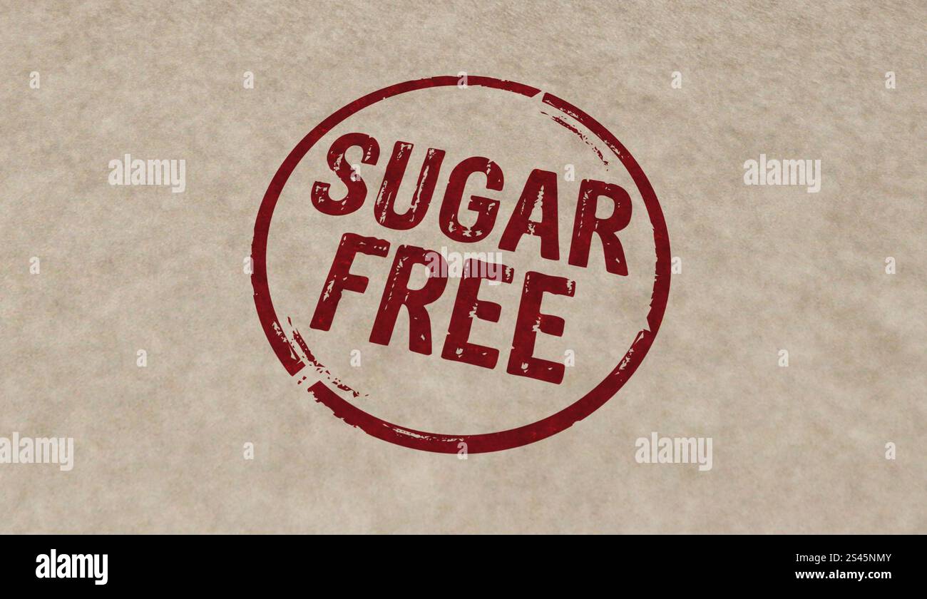 Sugar free stamp icons in few color versions. Healthy diabetic diet ...