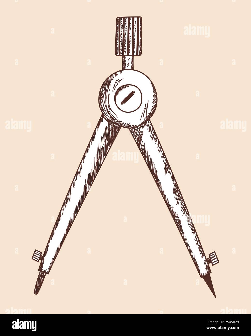 Compasses sketch. EPS 10 vector illustration without transparency Stock ...