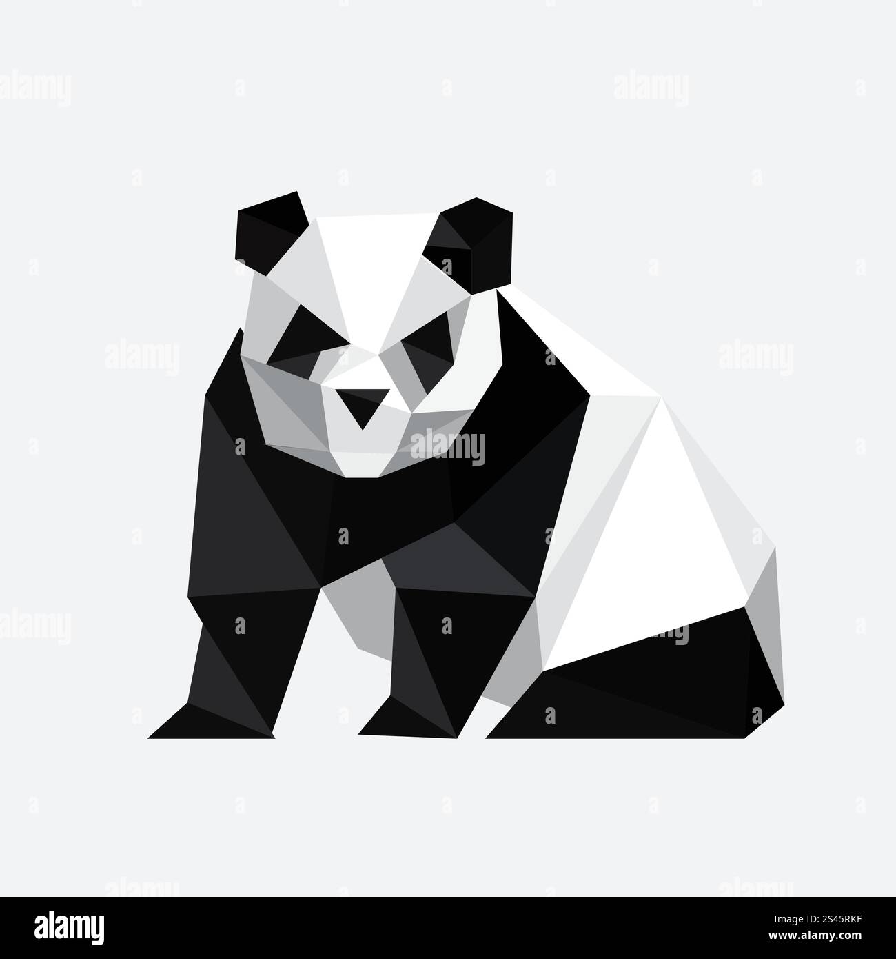 Illustration of abstract origami panda bear Stock Vector Image & Art ...