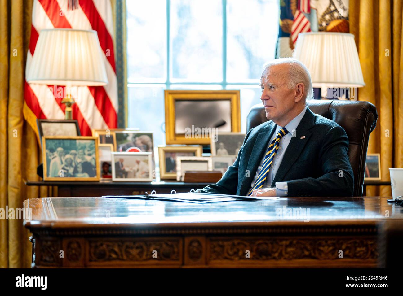 President Joe Biden, joined by Vice President Kamala Harris and White ...