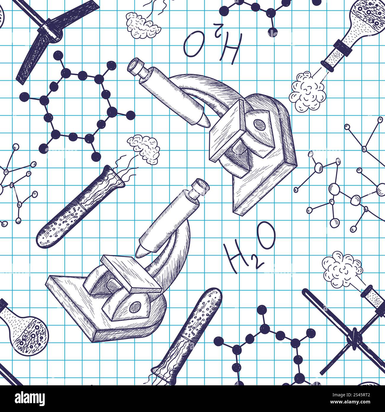 Back to school theme seamless background. Vector illustration Stock ...