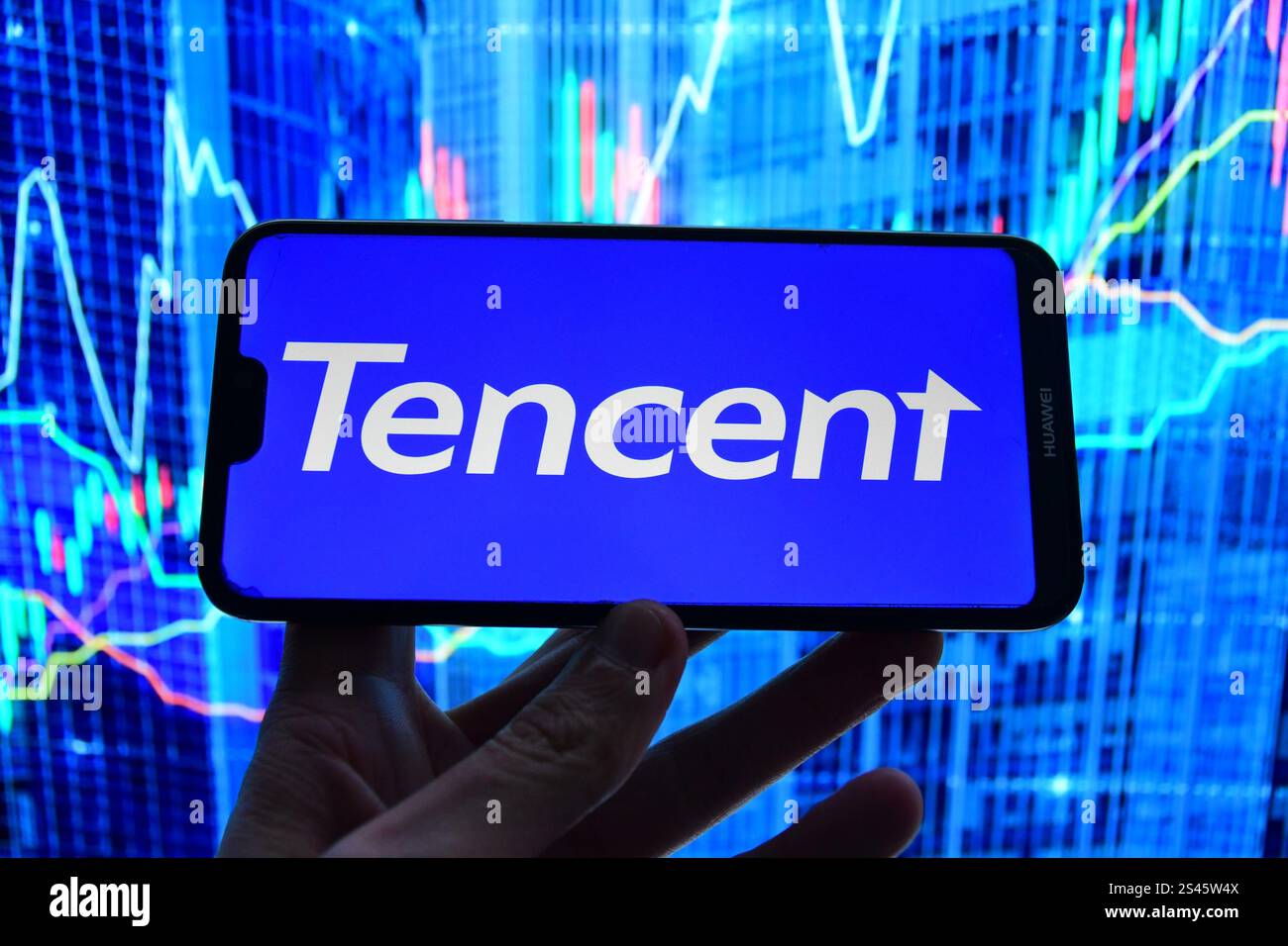 France. 08th Jan, 2025. In this photo illustration, a Tencent company ...