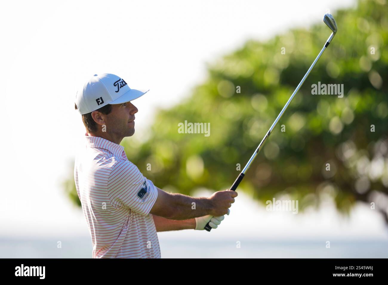 Ben Martin hits on the 17th hole during the second round of the Sony ...