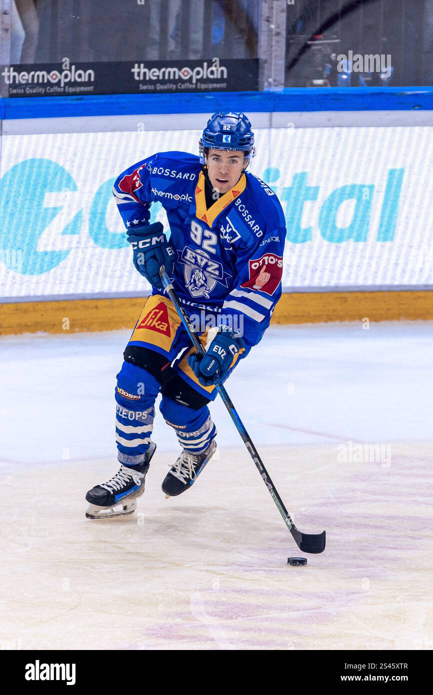 Luc Bachmann #92 (EV Zug) - 04.01.2025 - National League, Regular ...