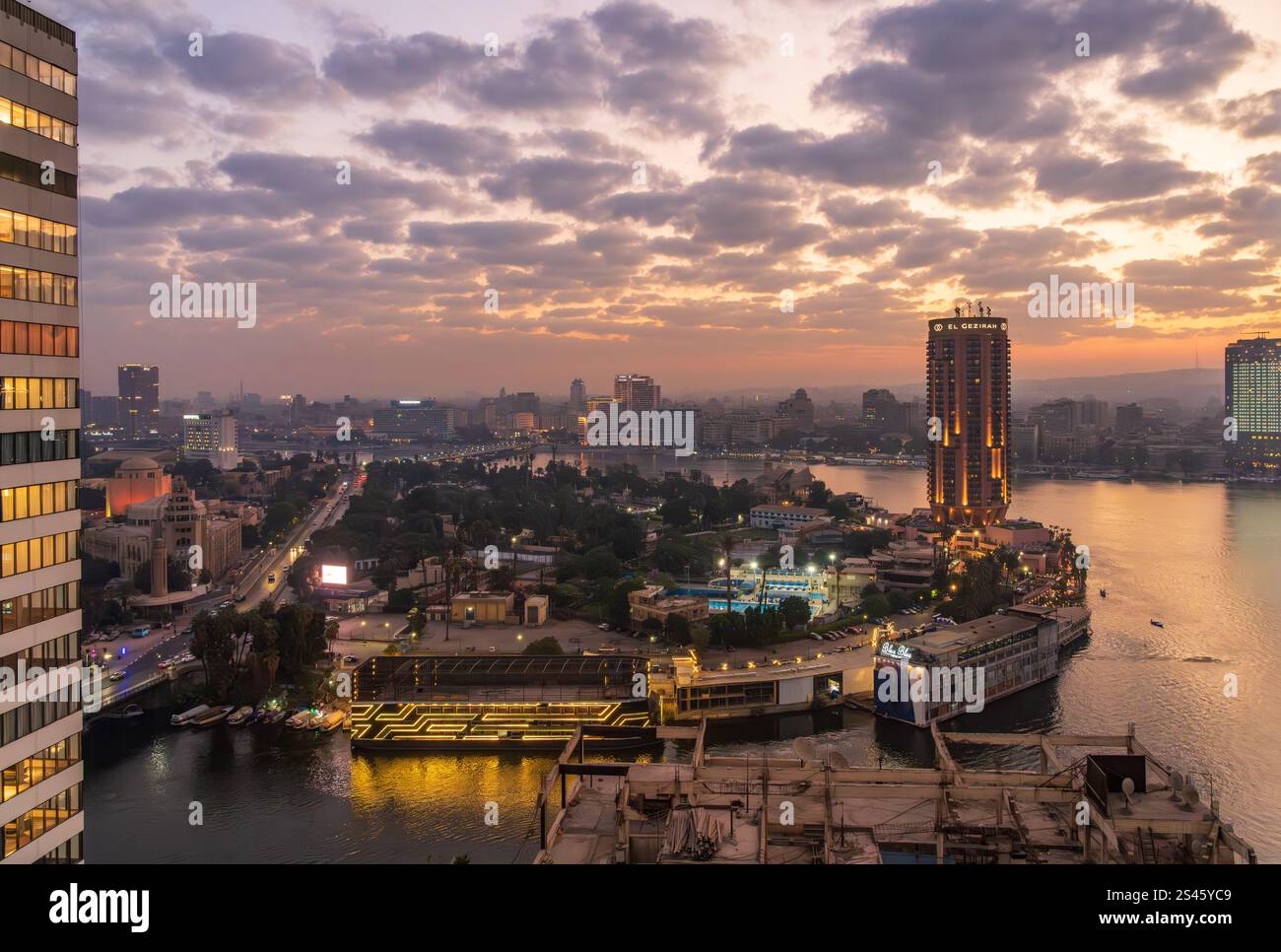 Cairo, Egypt - 29 October 2024: Aerial view across Sharia el Orman ...