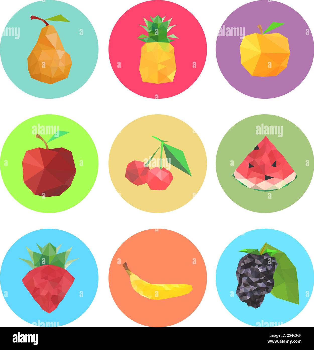Collection of abstract pixelated fruits Stock Vector Image & Art - Alamy