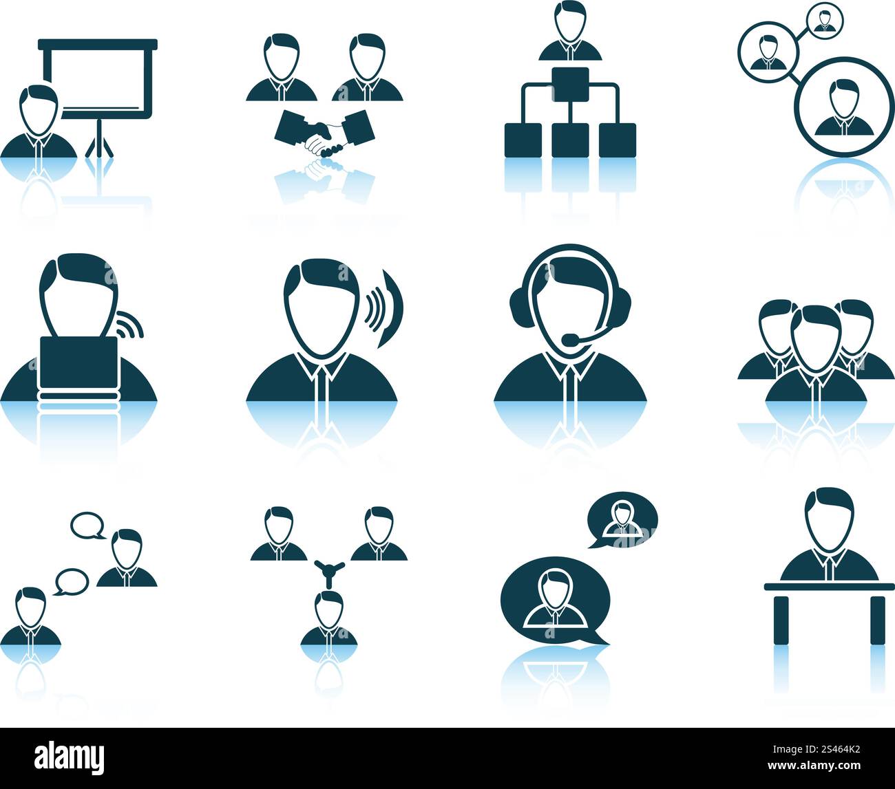 Set of business people icon. EPS 10 vector illustration without ...