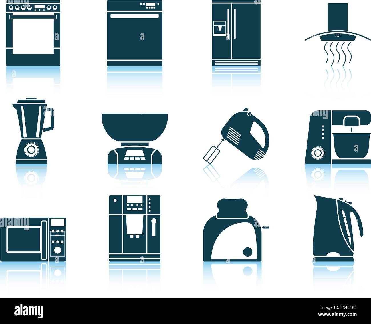 Set of kitchen equipment icon. EPS 10 vector illustration without ...