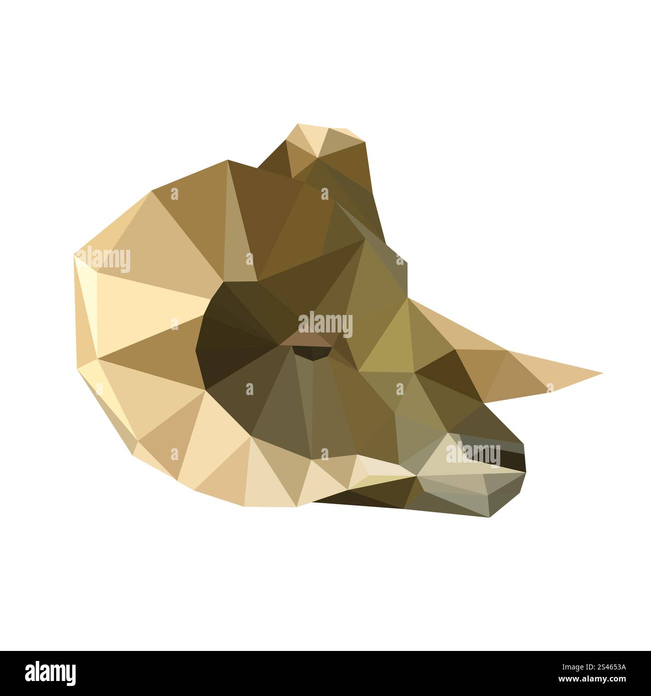 Illustration of abstract origami ram portrait Stock Vector Image & Art ...