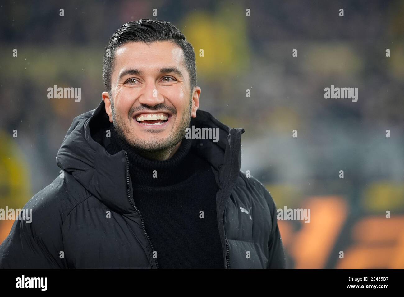 Dortmund's head coach Nuri Sahin smiles ahead the German Bundesliga ...
