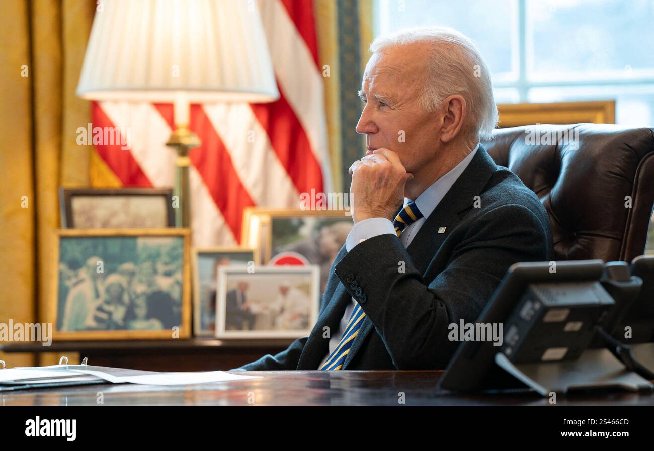 President Joe Biden, joined by Vice President Kamala Harris and White ...