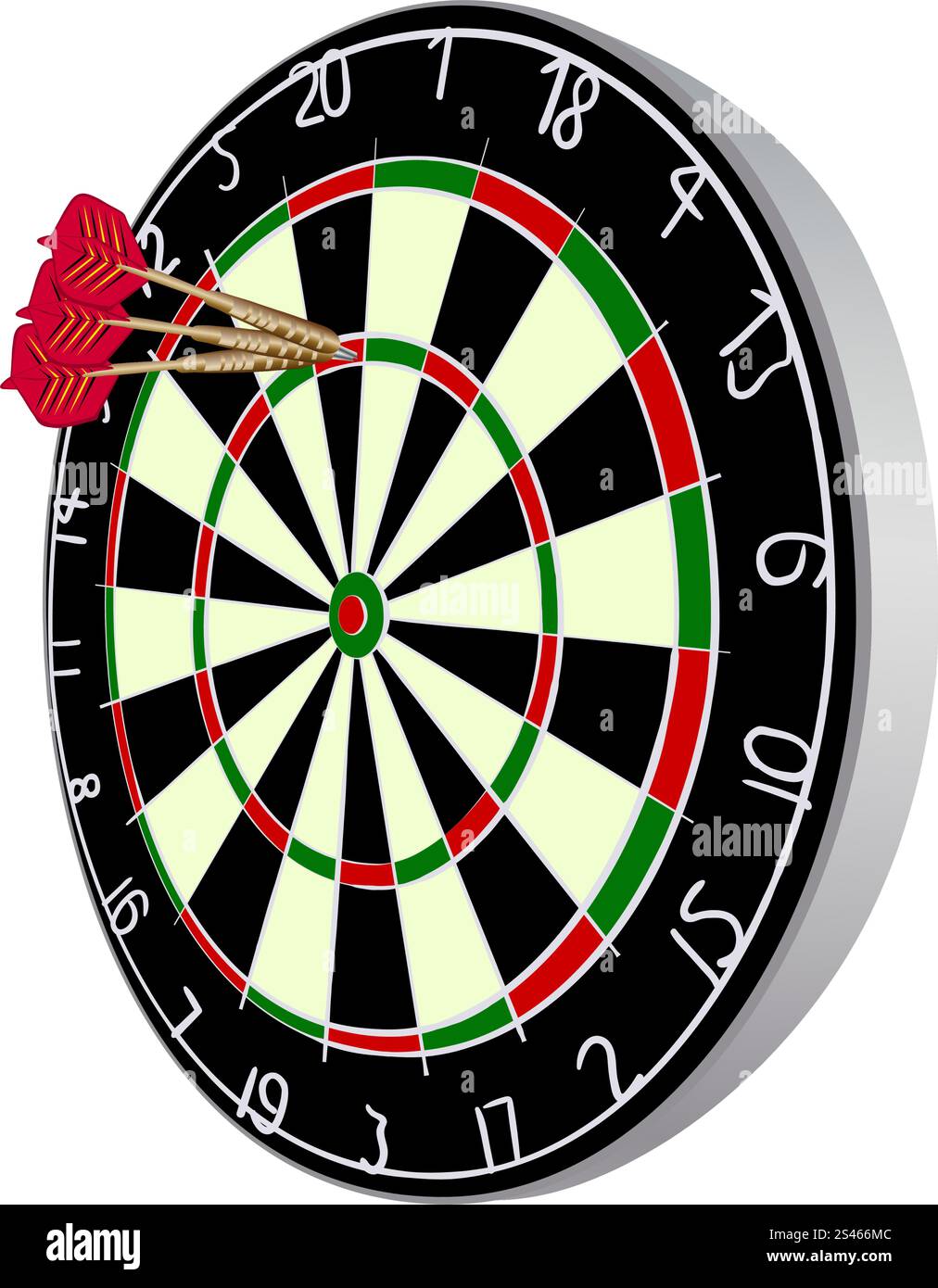 Darts aim. EPS 10 vector sketch illustration without transparency and ...
