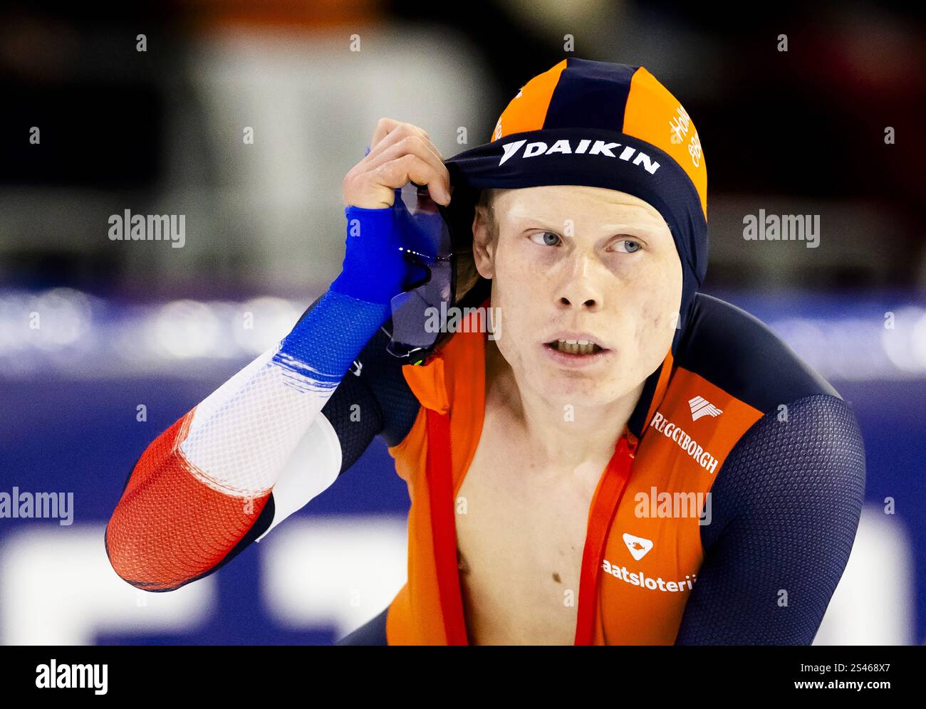 HEERENVEEN - Tim Prins (Netherlands) after finishing the men's 500 ...