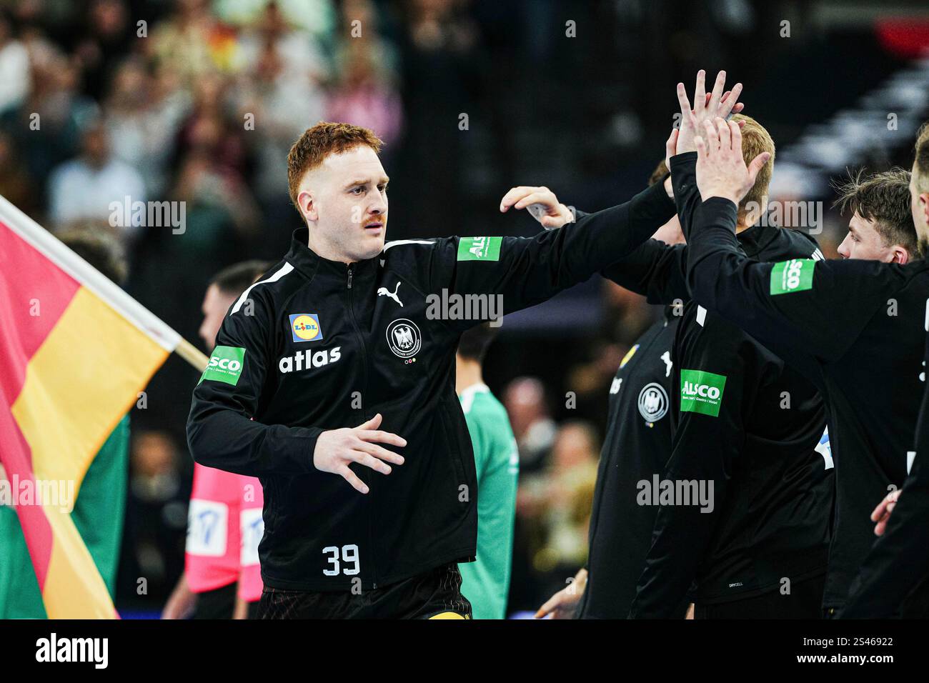 Flensburg, Deutschland. 09th Jan, 2025. Lukas Stutzke (Deutschland, #39 ...