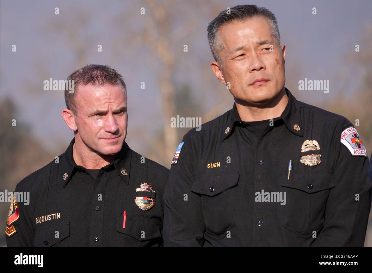 Pasadena, United States. 09th Jan, 2025. Pasadena Fire Dept. chief Chad ...