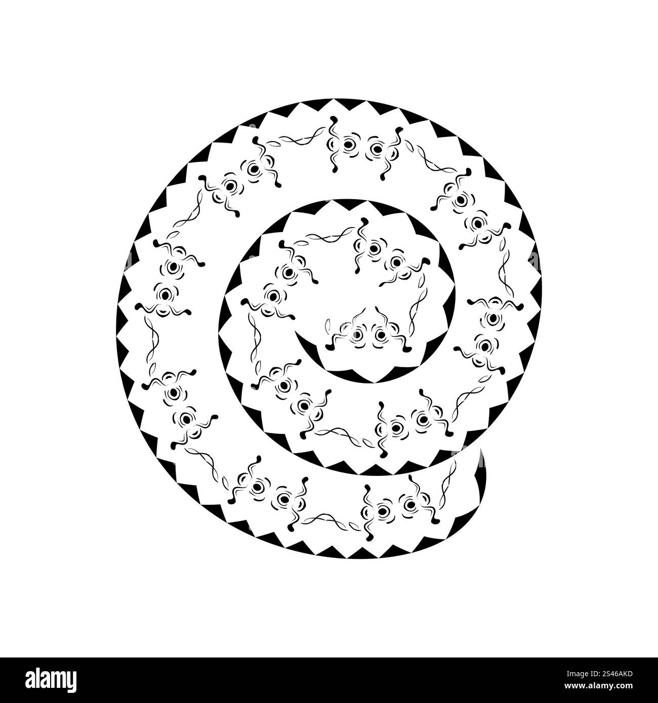 Illustration of maori tattoo design isolated on white background Stock ...