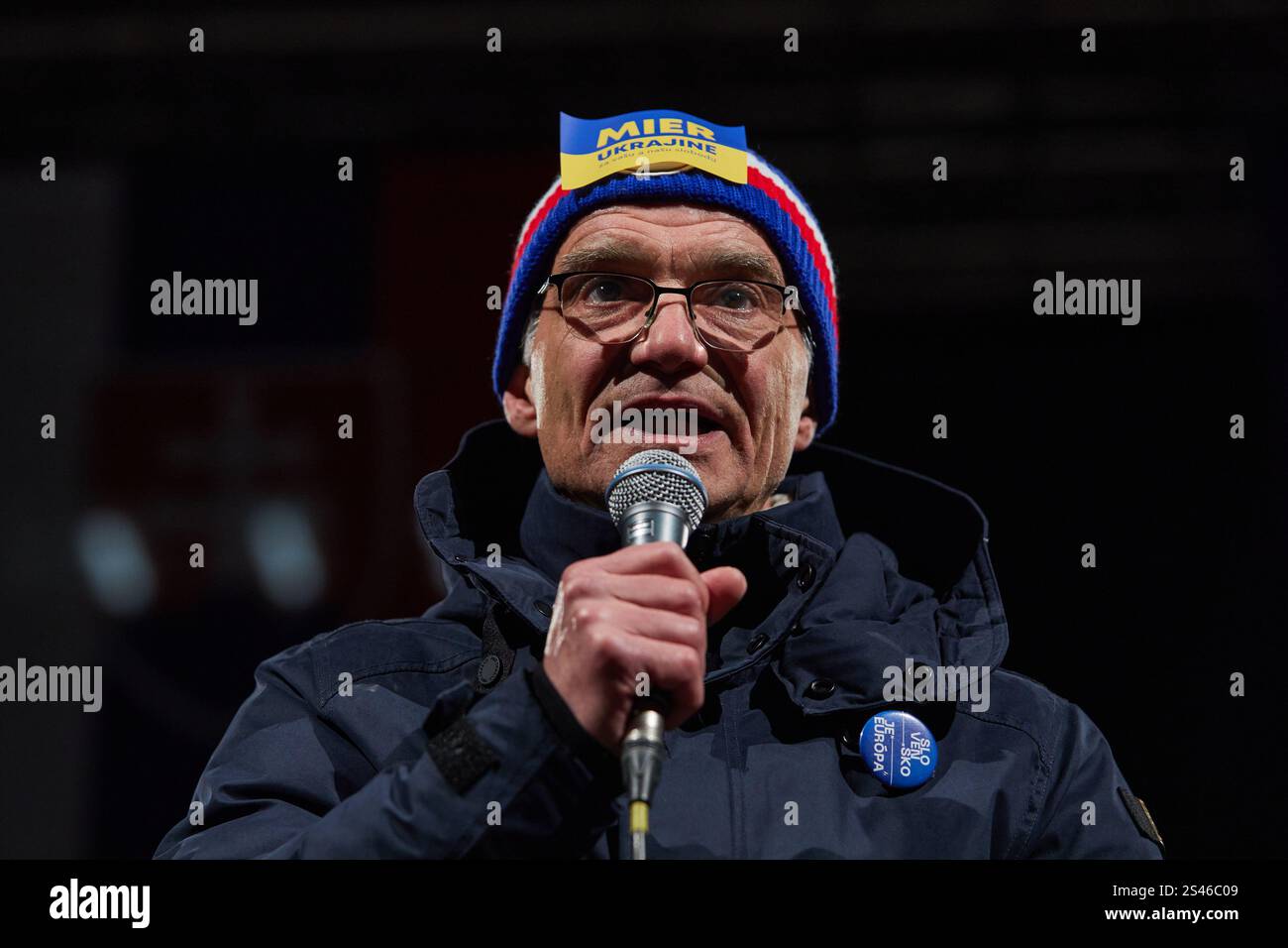 Brat Islava, Slovakia. 10th Jan, 2025. Czech actor Ivan Trojan speaks ...