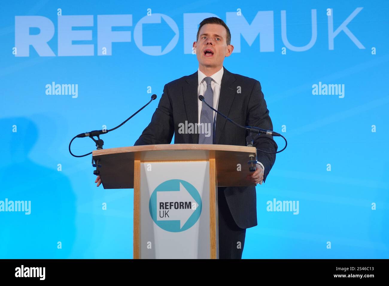 Matt Goodwin speaking during the Reform UK South East conference, at ...