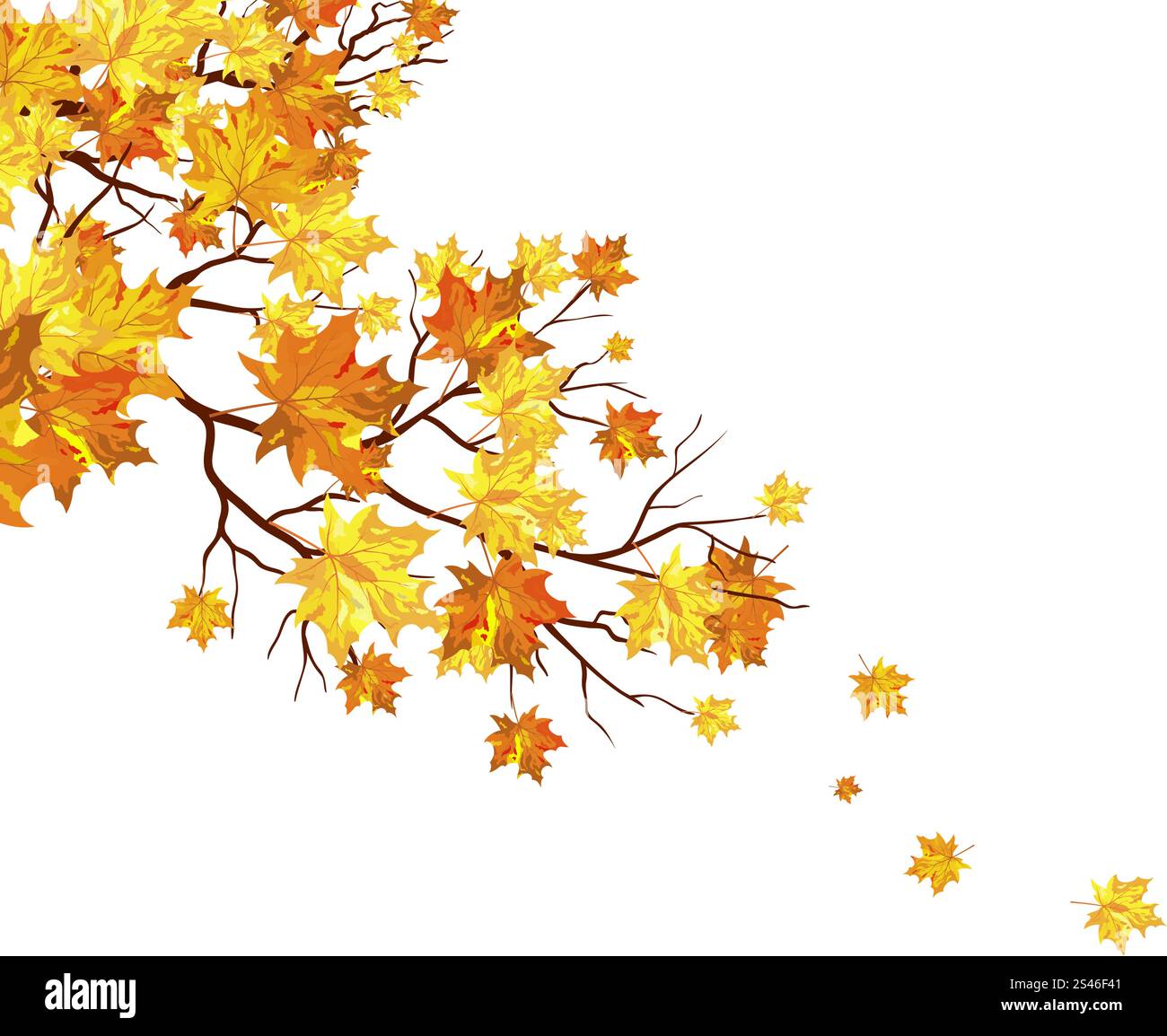 Autumn maple leaves background. EPS 10 vector illustration Stock Vector ...