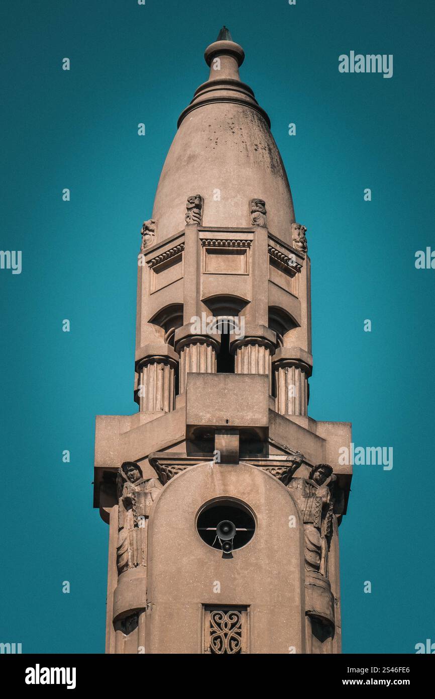 Exterior views of the Basilica de Lourdes in Santiago, Chile—an iconic ...