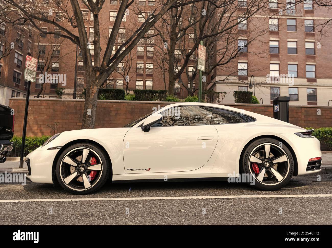 New York City, USA - March 31, 2024: Porsche 992 sportscar parked ...