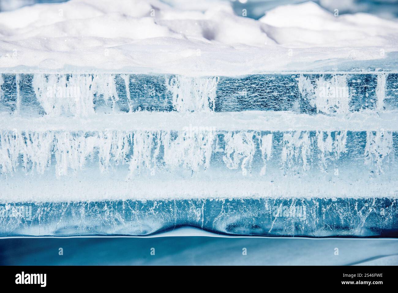 Deep blue ice texture, lake water frozen in winter, icy wallpaper Stock ...