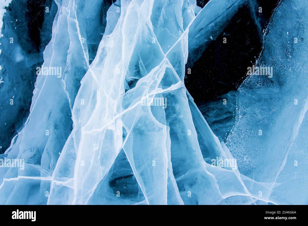 Deep blue ice texture, lake water frozen in winter, icy wallpaper Stock ...