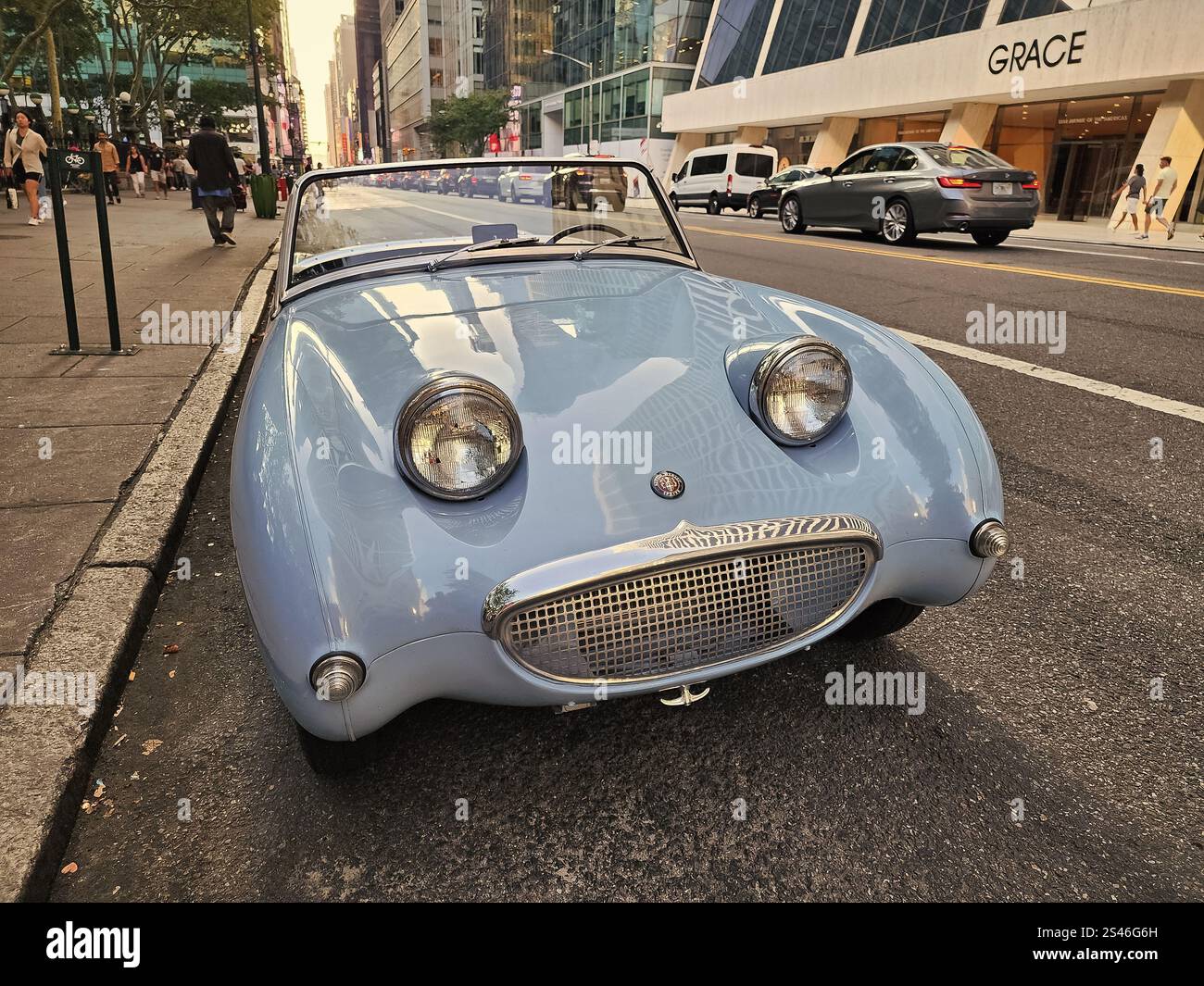 New York City, USA - August 06, 2023: Austin Healey Sprite 1960 vintage ...