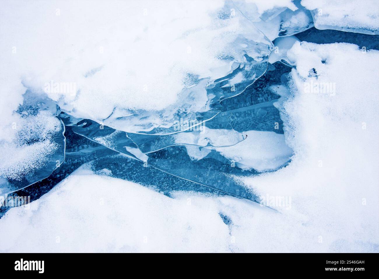 Deep blue ice texture, lake water frozen in winter, icy wallpaper Stock ...