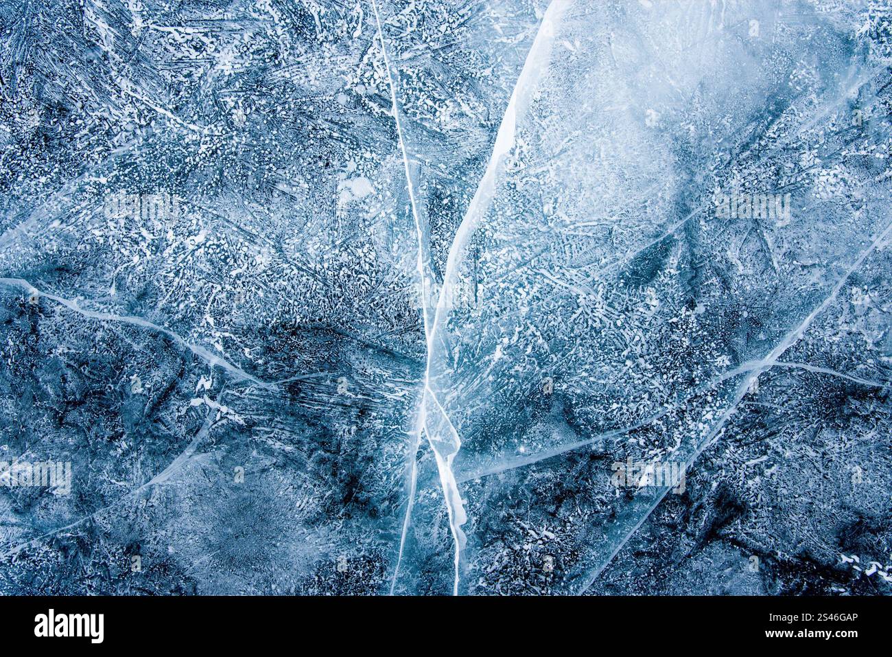 Deep blue ice texture, lake water frozen in winter, icy wallpaper Stock ...