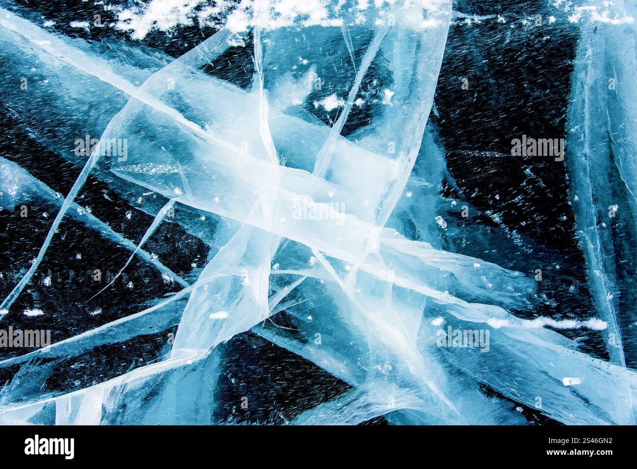 Deep blue ice texture, lake water frozen in winter, icy wallpaper Stock ...