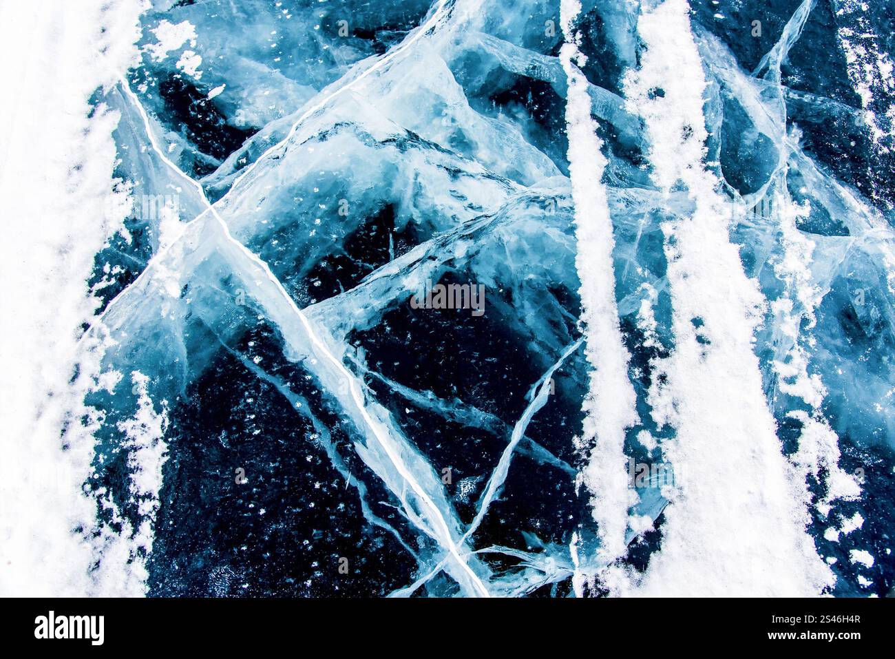 Deep blue ice texture, lake water frozen in winter, icy wallpaper Stock ...