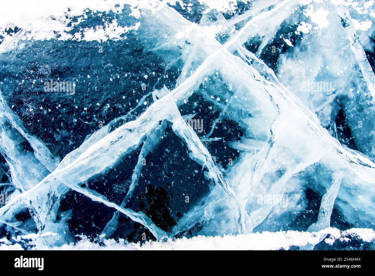 Deep blue ice texture, lake water frozen in winter, icy wallpaper Stock ...