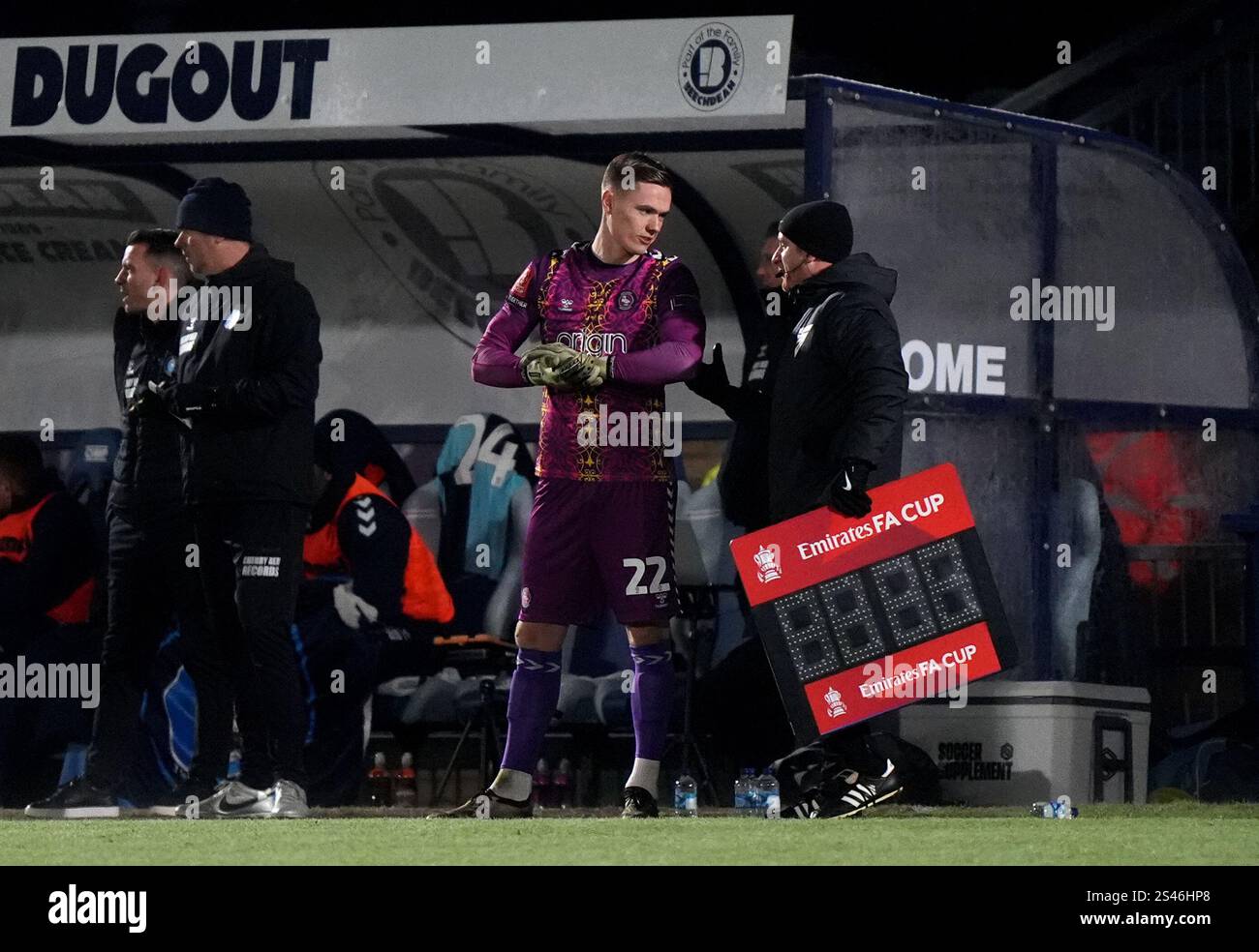 Wycombe Wanderers goalkeeper Nathan Bishop replaces team-mate Shamal ...