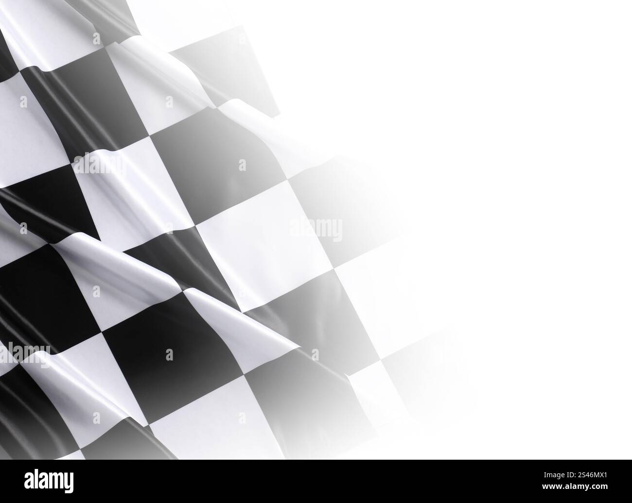 Racing flag with black and white checkers on white background Stock ...