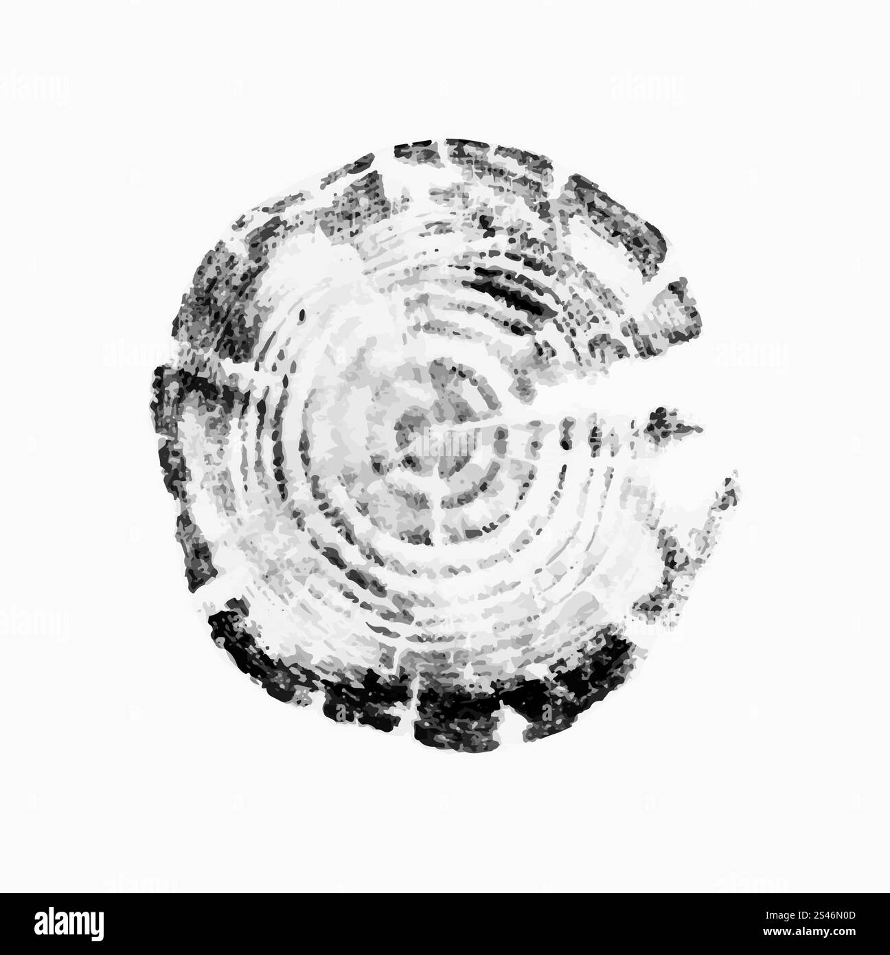 Illustration of vintage engraved tree trunk Stock Vector Image & Art ...