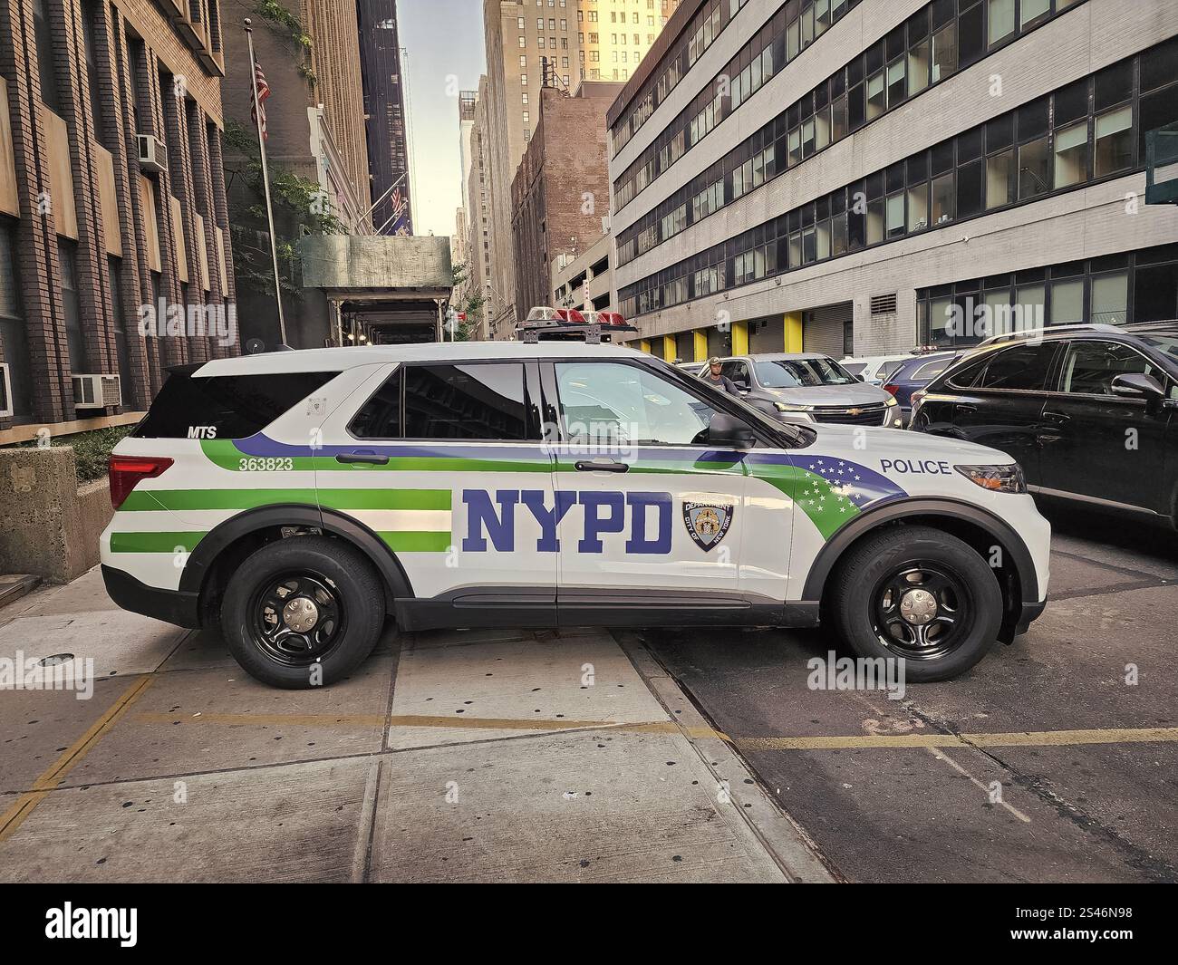 New York City, USA - August 13, 2023: NYPD police car Ford Explorer ...