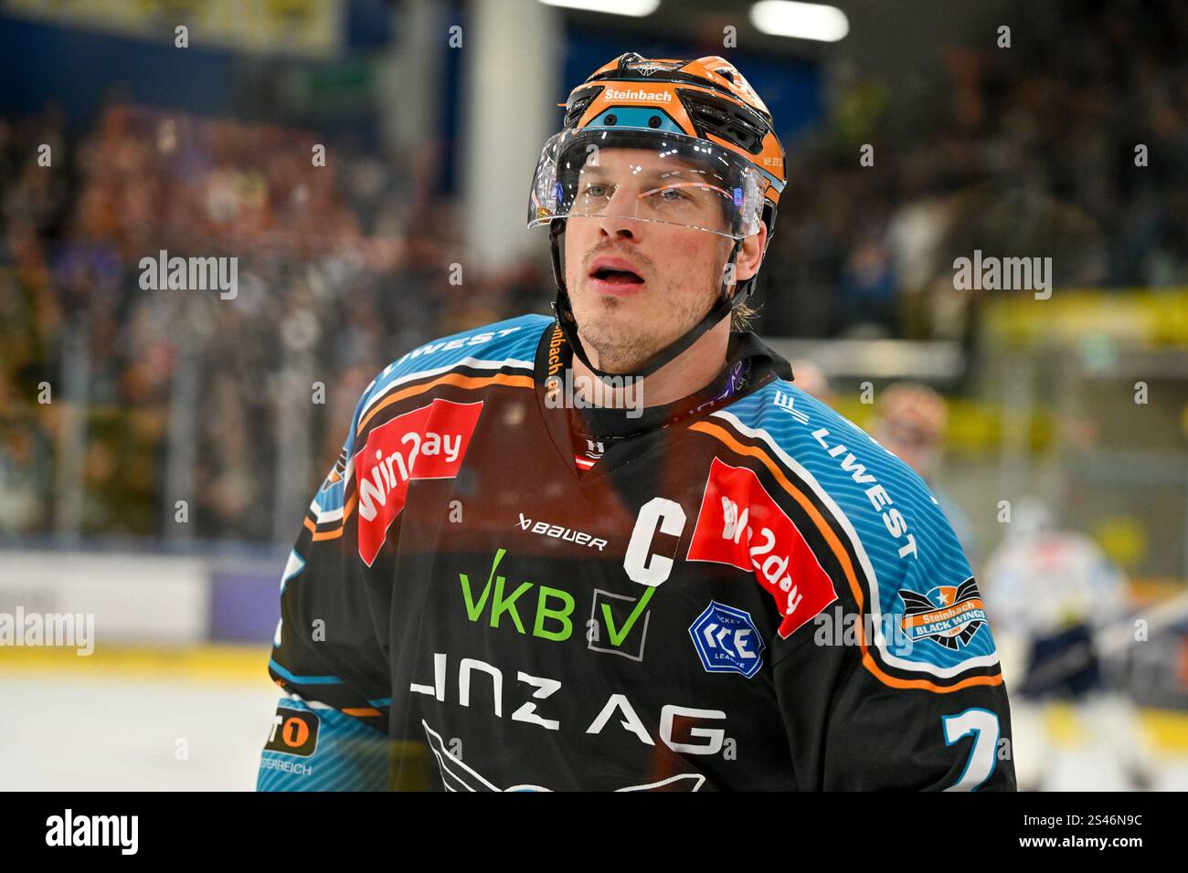 Linz, Austria. 10th Jan, 2025. LINZ, AUSTRIA -JANUARY 10: Brian Lebler ...