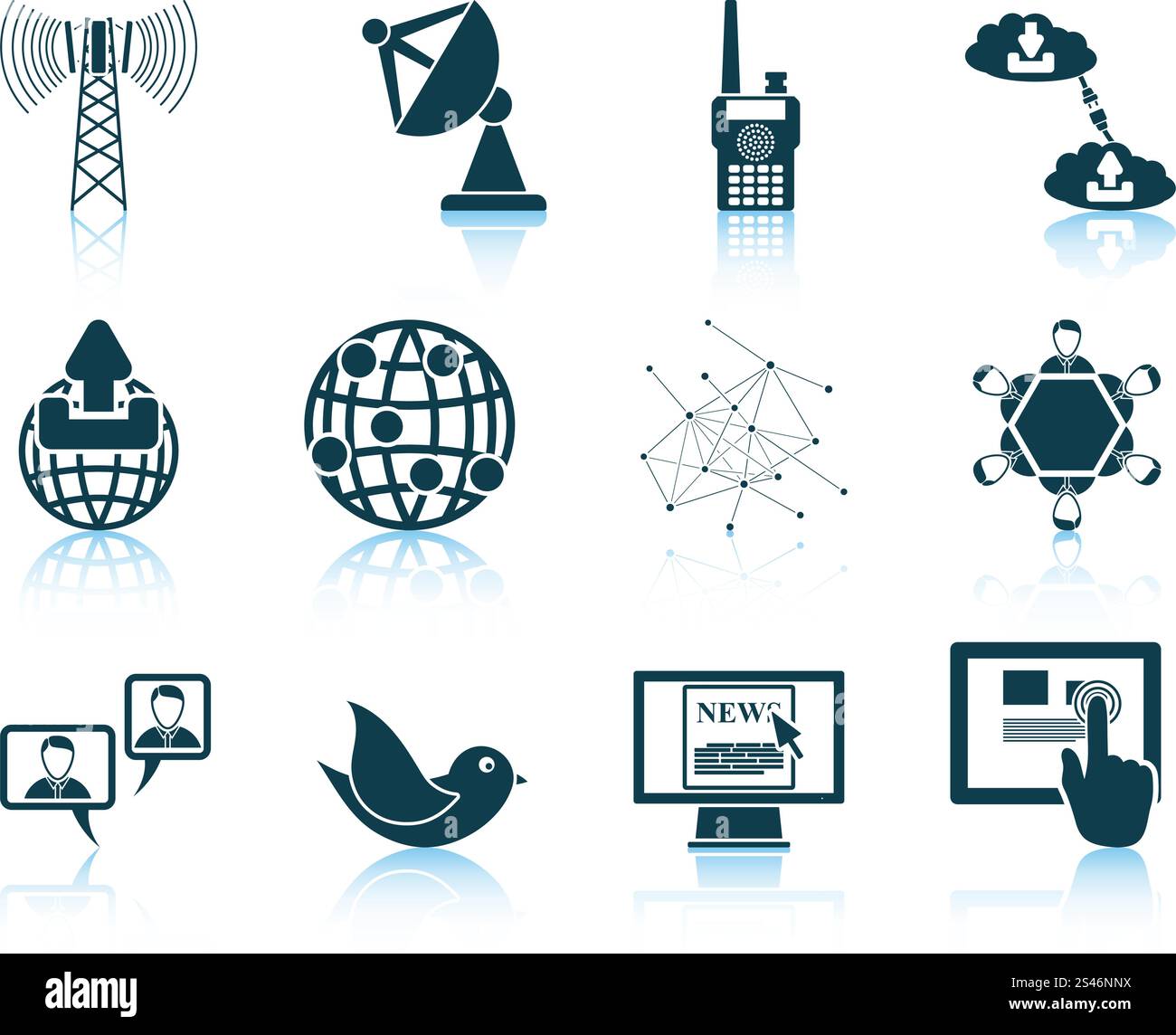 Set of communication icons. EPS 10 vector illustration without ...