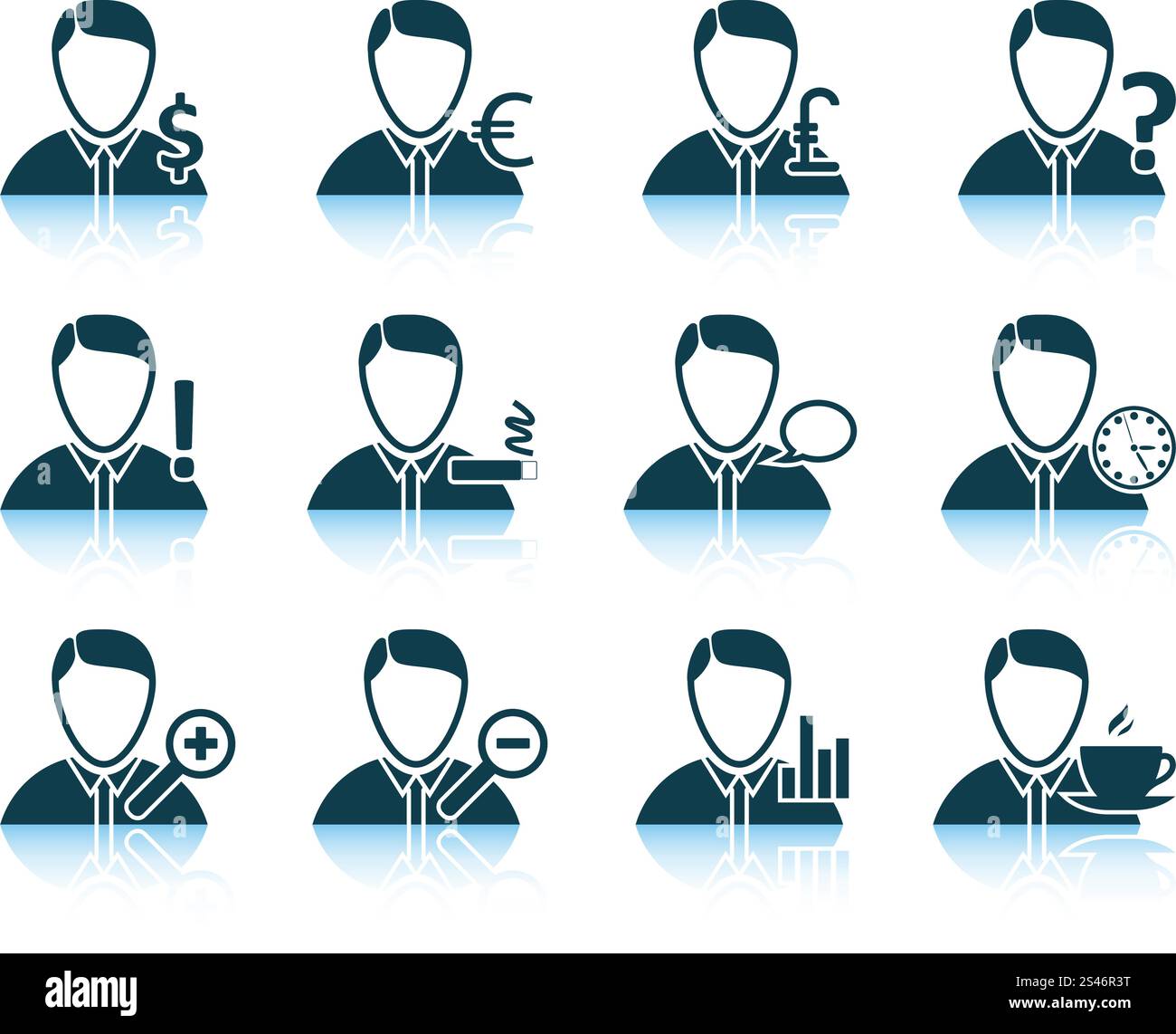 Set of business people icon. EPS 10 vector illustration without ...