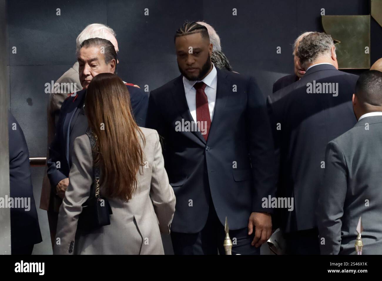 Mexico City, Mexico. 09th Jan, 2025. Robinson Canó player of Diablos ...