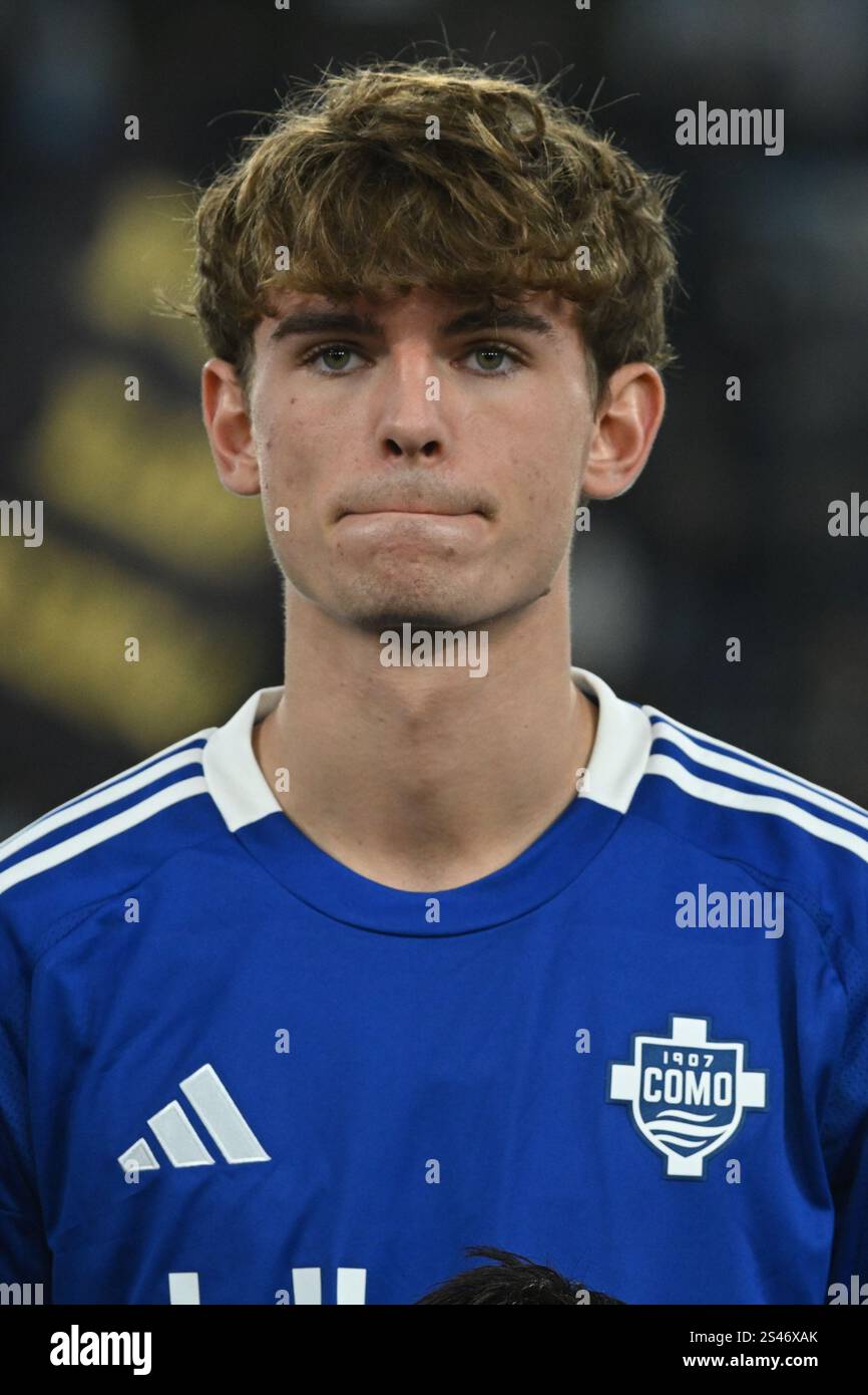 Nico Paz of Como 1907 look at during the Serie A Enilive between SS ...
