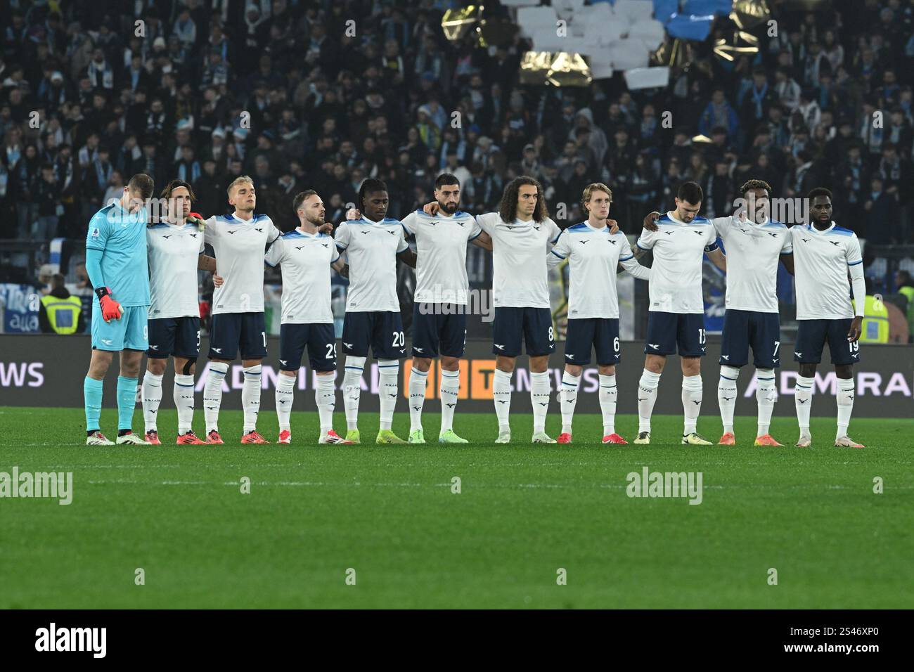 Rome, Italy. 10th Jan, 2025. SS Lazio starting team during the Serie A ...