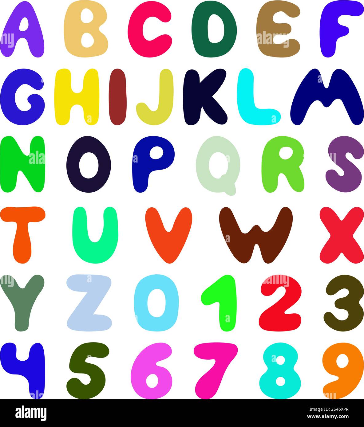 Funny font design. Eps 10 vector illustration without transparency ...