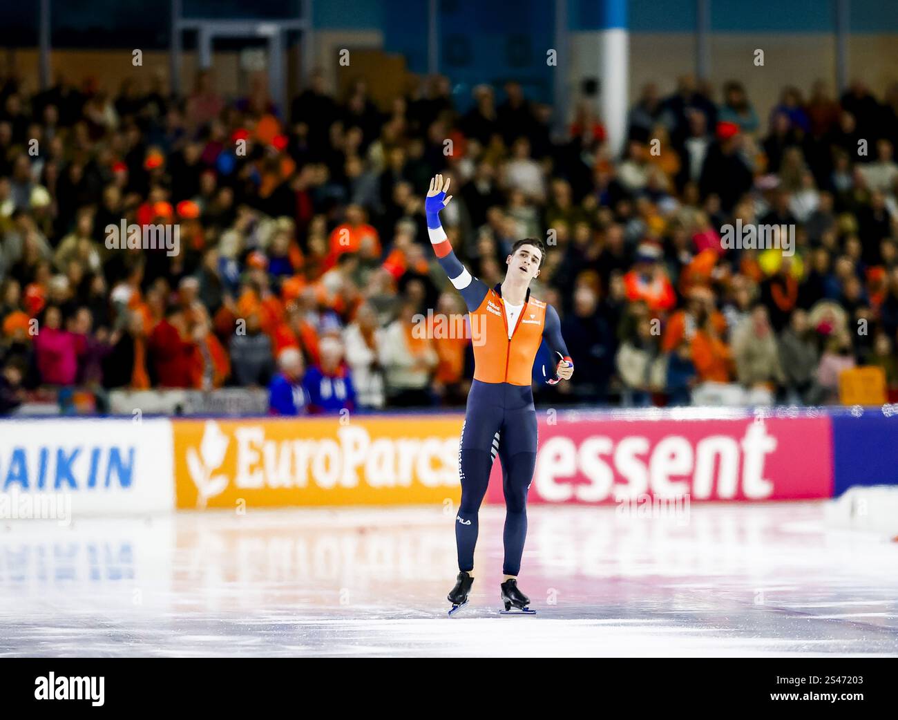 HEERENVEEN - Jenning De Boo (Netherlands) after finishing the men's ...